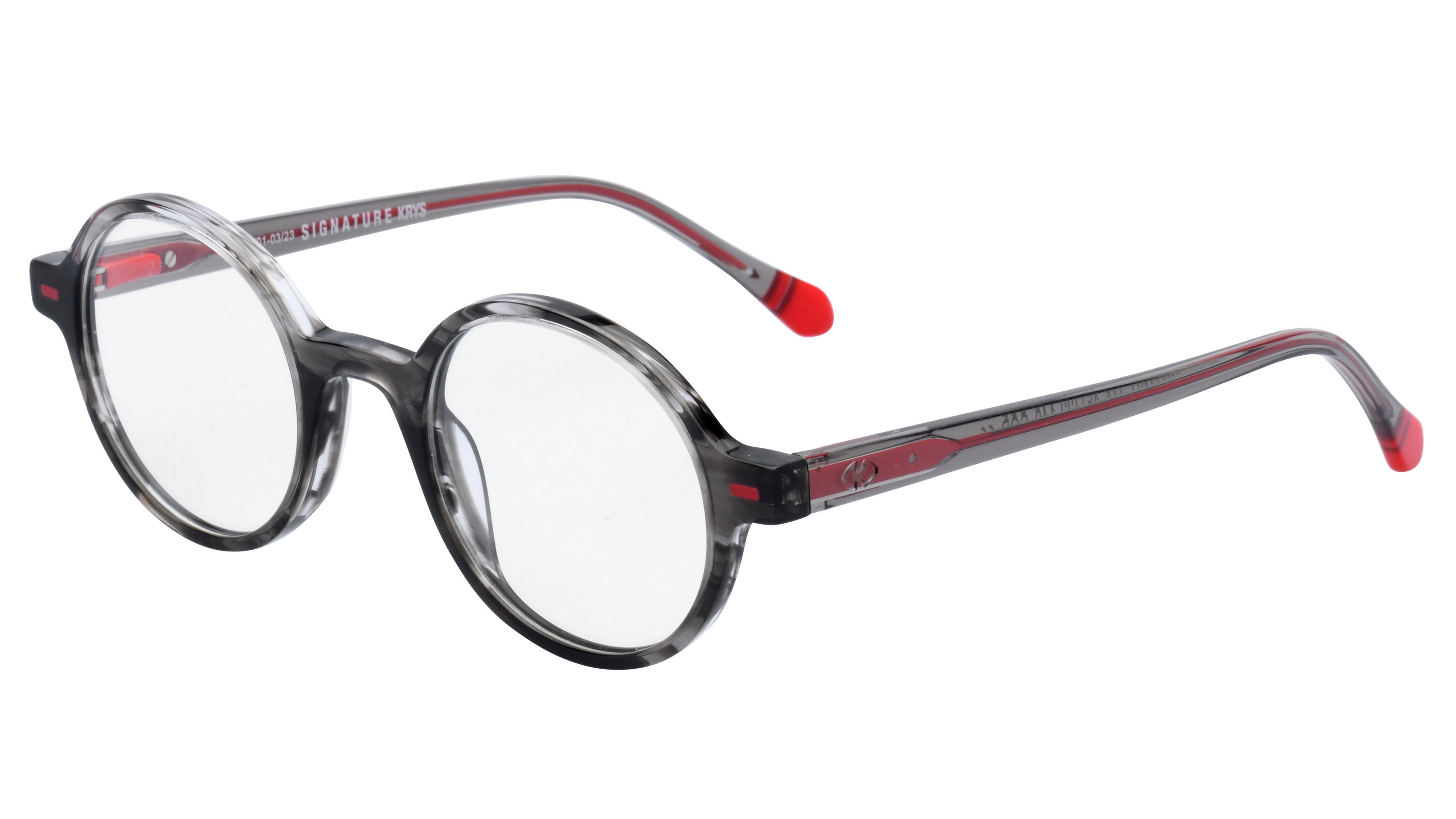 Lunettes de vue Signature Krys Moj2301 114 Gris Fonce Textu Ronde - Krys