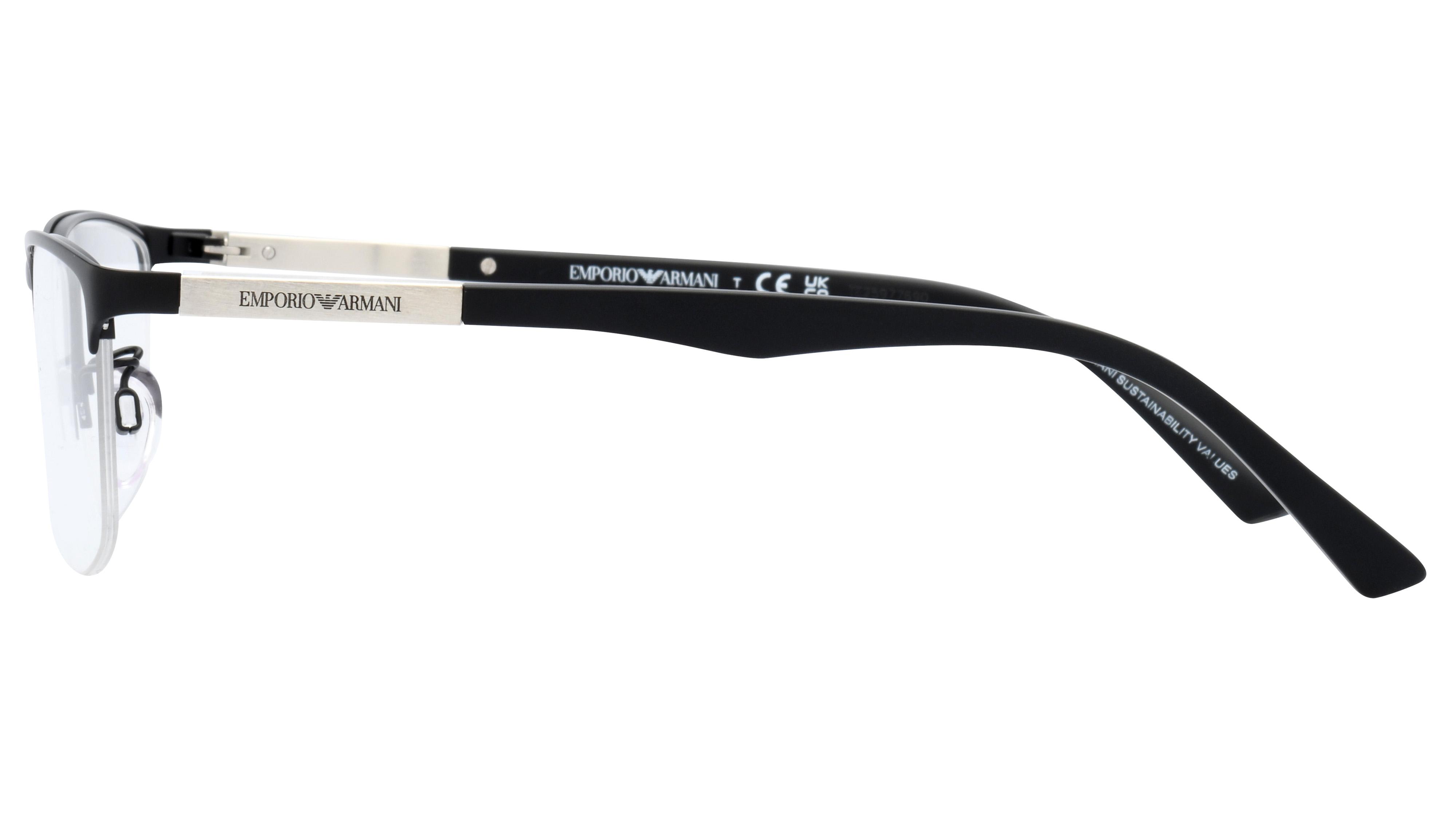 Lunettes de vue Emporio Armani EA1142 3001 Noir Mat Rectangle - Krys