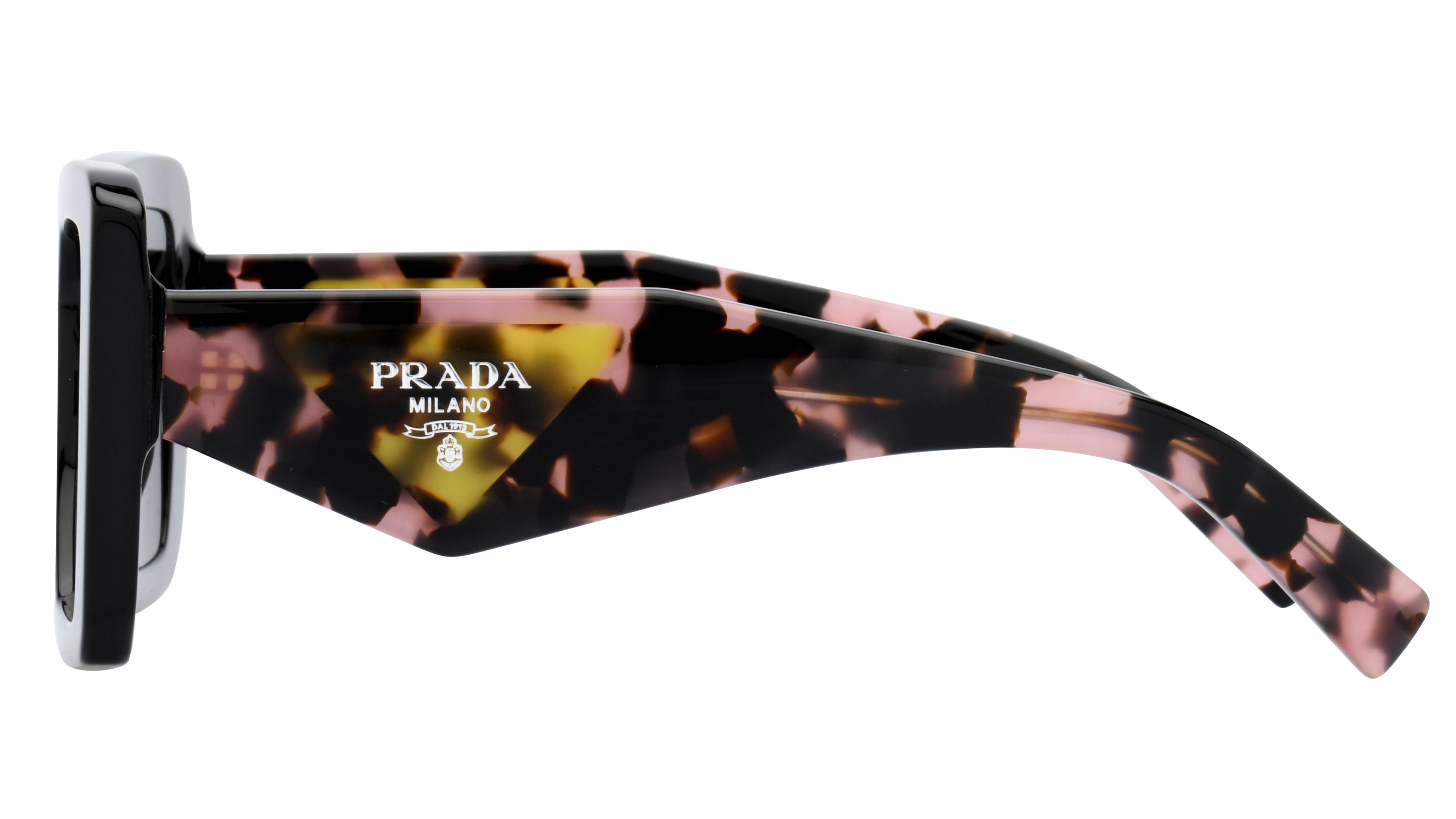 Lunettes de soleil Prada Pr23Ys 1Ab5S0 Noir Brillant Carré - Krys